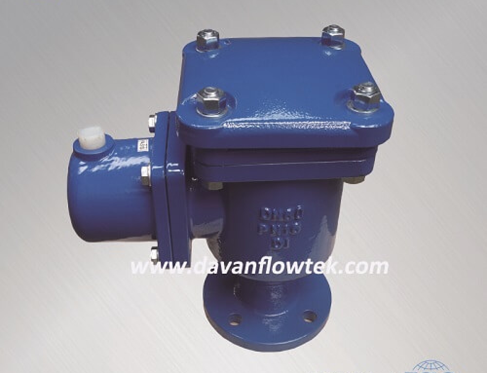 DN50 single orifice air release valve with isolation valve - Davan flowtek