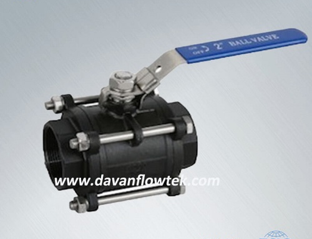 wcb ball valve with handle operator - Davan flowtek